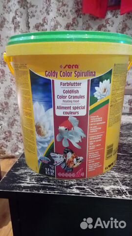 Sera goldy color spirulina 10 Л - корм для золотых