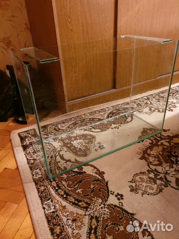 Аквариум 107 литров,без швов, с толстым стеклом